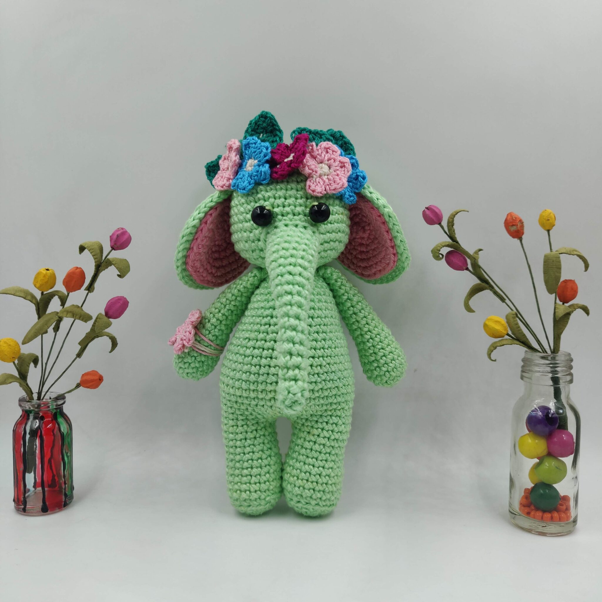 Hawaiian Cuddle Elephant - Loombastic Studios