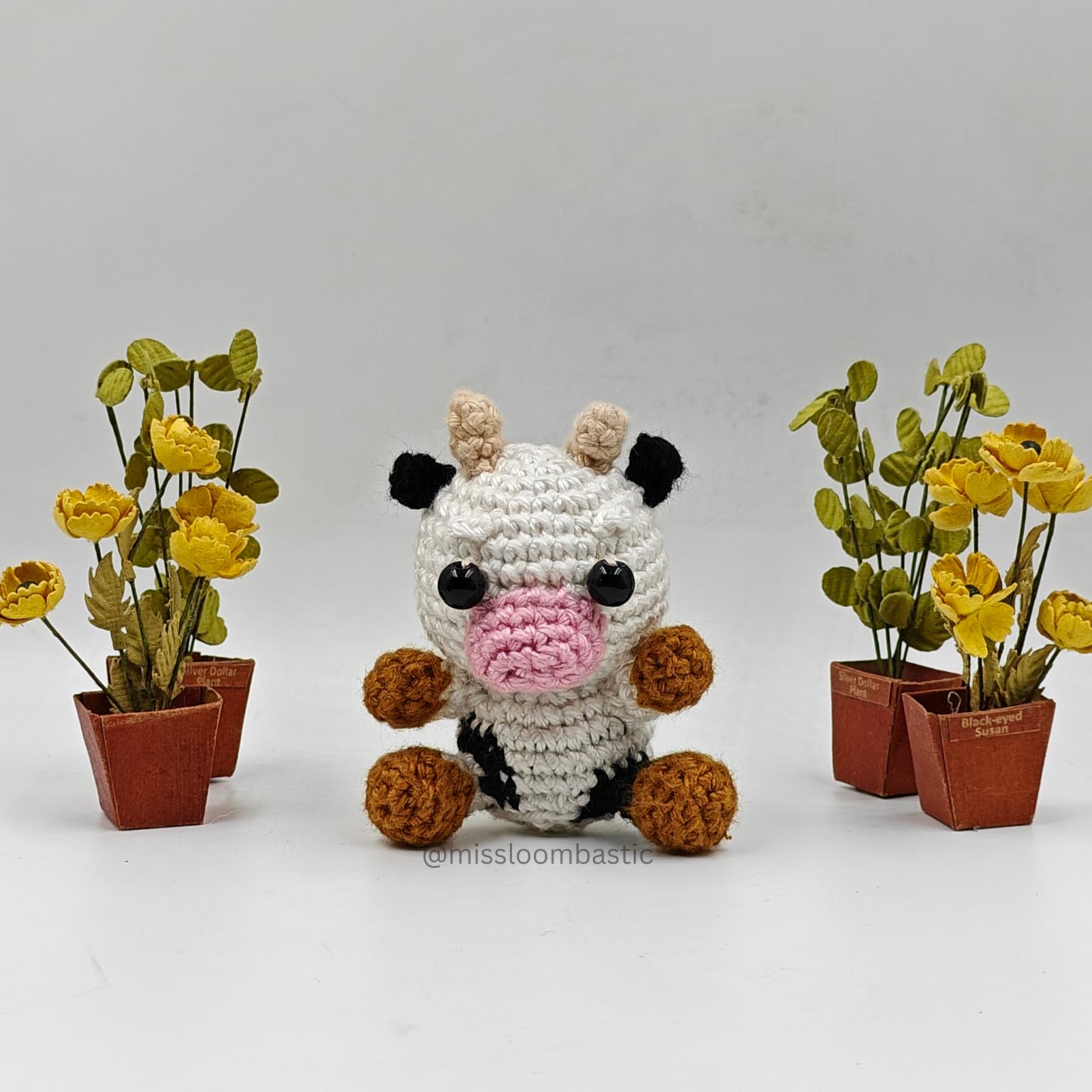 Minnie Cow Amigurumi / Crochet Toy - Loombastic Studios